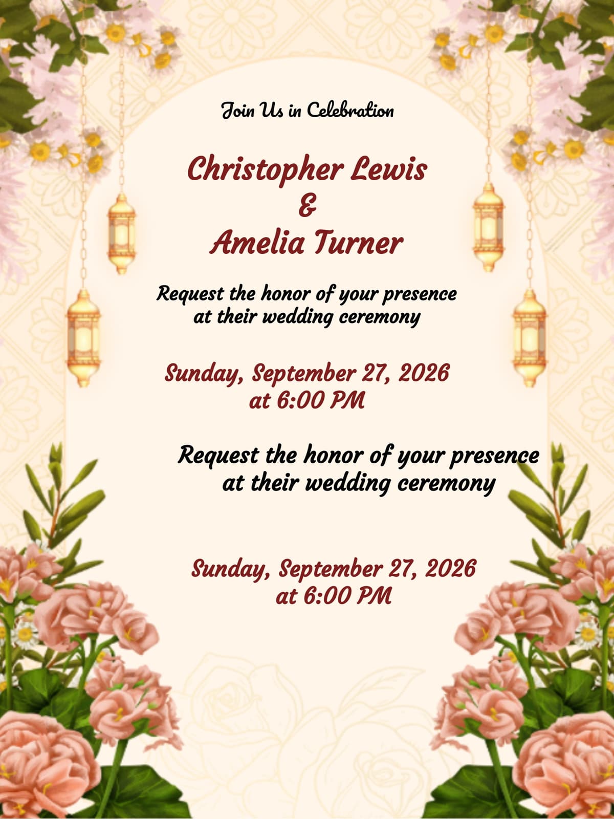 Free Wedding Invitations Online – Customizable Templates | LovingEcards
